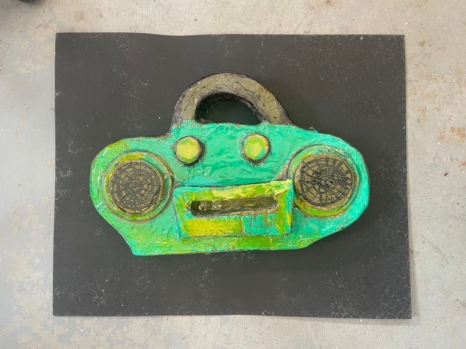 Paper Mache Boom Box | Arrow Creative Reuse